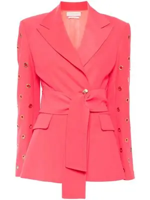 SAIID KOBEISY Metal Ring Tailored Jacket - Red