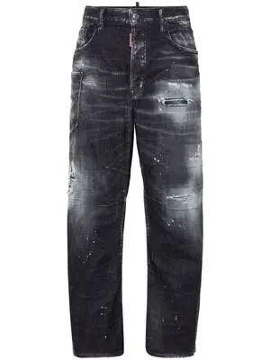 Dsquared2 Distressed Wide Leg Jeans