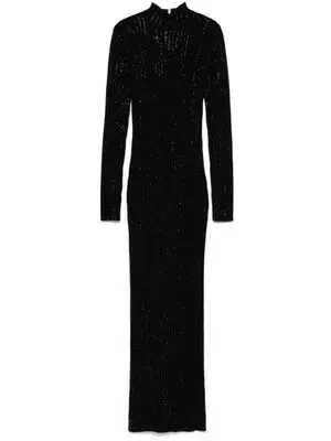 David Koma Rhinestone Knitted Maxi Dress