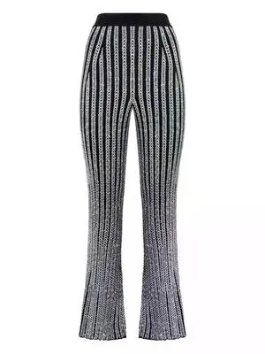 Missoni Striped Flared Trousers - Black
