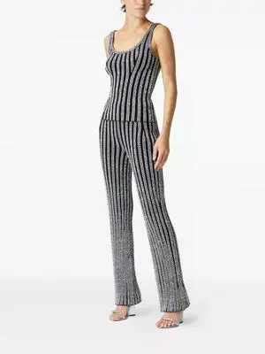 Missoni Striped Flared Trousers - Black