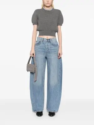 Alexander Wang Rhinestone Embellished Jeans - Blue