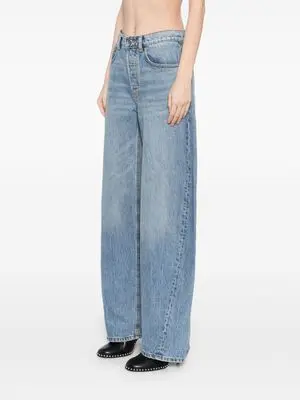 Alexander Wang Rhinestone Embellished Jeans - Blue
