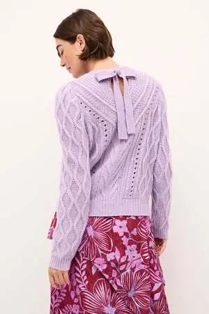 MARIE OLIVER Felicia Cable-knit Sweater - Lavender