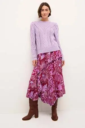 MARIE OLIVER Felicia Cable-knit Sweater - Lavender