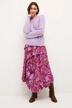 MARIE OLIVER Felicia Cable-knit Sweater - Lavender