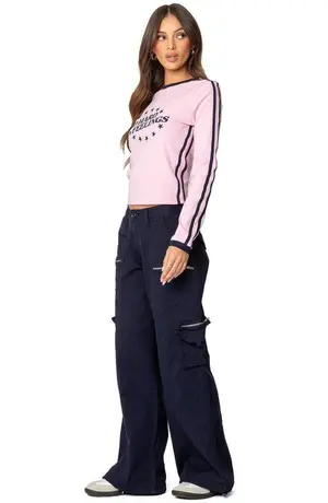 EDIKTED Kimmie Wide Leg Cargo Pants