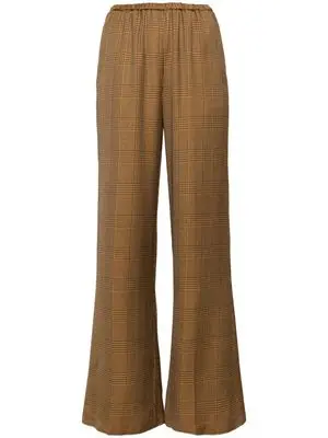 FORTE_FORTE Glen Check Flared Trousers