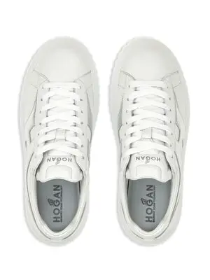 Hogan H-stripes Lace-up Sneakers - White