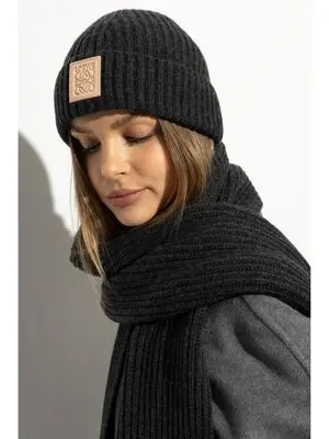 Loewe Cashmere Beanie - Black
