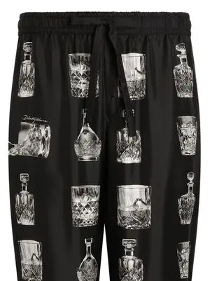 Dolce & Gabbana Whisky-print Pajama Pants