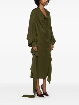 FERRAGAMO Asymmetric Silk Dress