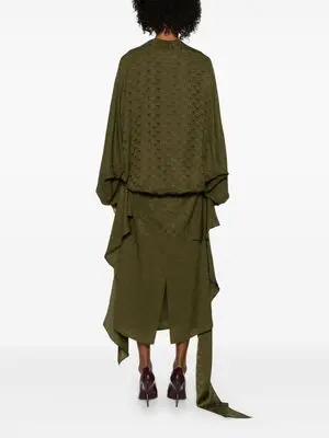 FERRAGAMO Asymmetric Silk Dress