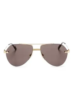 CARTIER Pilot-frame Sunglasses - Gold