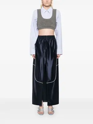 Alexander Wang Piped Logo-embroidered Skirt