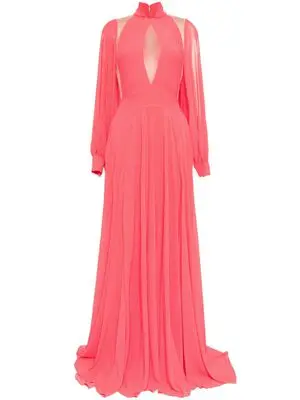 SAIID KOBEISY Crepe Georgette Gown