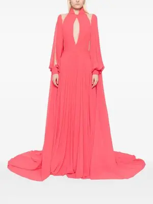 SAIID KOBEISY Crepe Georgette Gown
