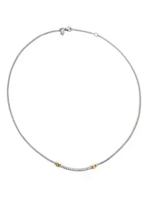David Yurman Sterling Diamond Helena Wrap Station Necklace - Silver