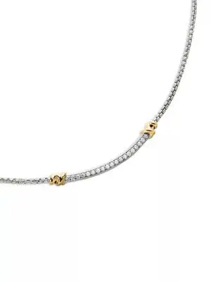 David Yurman Sterling Diamond Helena Wrap Station Necklace - Silver