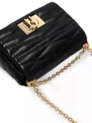 Furla 1927 Quilted Leather Shoulder Bag - Black