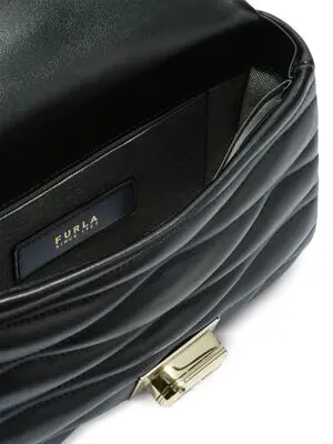 Furla 1927 Quilted Leather Crossbody Bag - Black