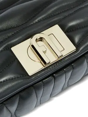 Furla 1927 Quilted Leather Crossbody Bag - Black
