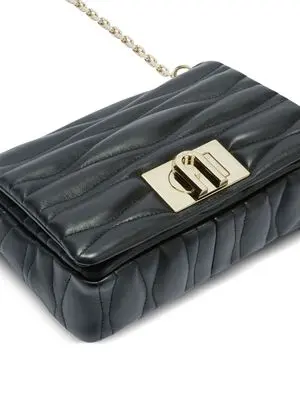Furla 1927 Quilted Leather Crossbody Bag - Black