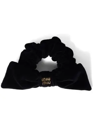 Miu Miu Velvet Scrunchie - Black