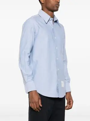 Thom Browne Rwb-grosgrain Cotton Shirt