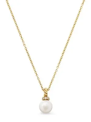 David Yurman 18k Yellow Solari Diamond And Pearl Necklace - Gold