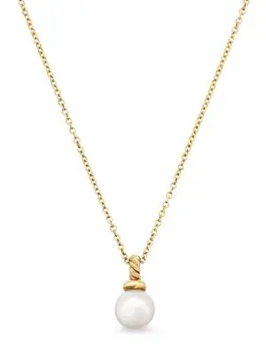 David Yurman 18k Yellow Solari Diamond And Pearl Necklace - Gold