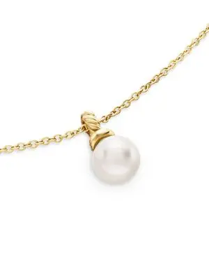 David Yurman 18k Yellow Solari Diamond And Pearl Necklace - Gold