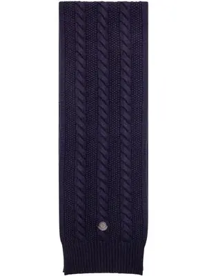 Moncler Cable-knit Scarf - Blue