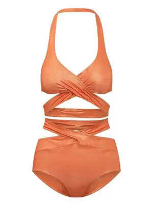 ALESSANDRO VIGILANTE Strap-fastening Bikini - Orange