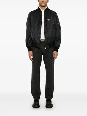 Valentino Garavani Zip-up Bomber Jacket - Black