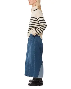 Whistles Stripe Wool Roll Neck Sweater - Ivory/multi