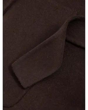 REISS Petites Lucia Long Double-breasted Coat - Chocolate