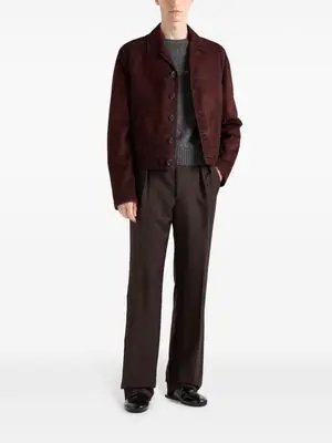 Prada Suede Shirt Jacket - Red