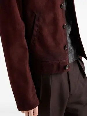 Prada Suede Shirt Jacket - Red