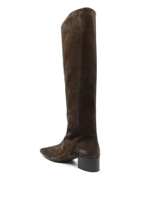 Khaite 40mm Andee Knee High Boots - Brown