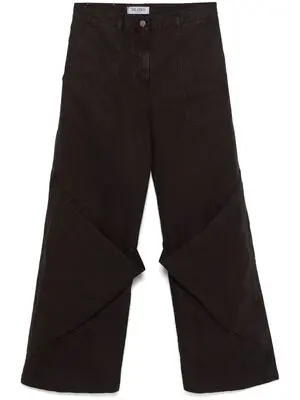 Attico Wide-leg Trousers - Brown
