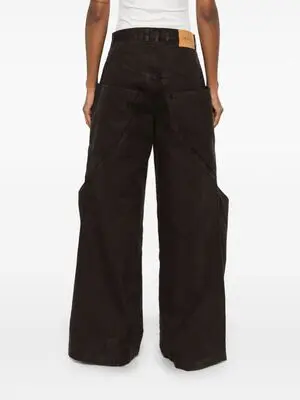 Attico Wide-leg Trousers - Brown