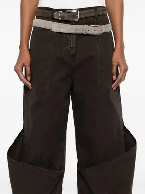 Attico Wide-leg Trousers - Brown