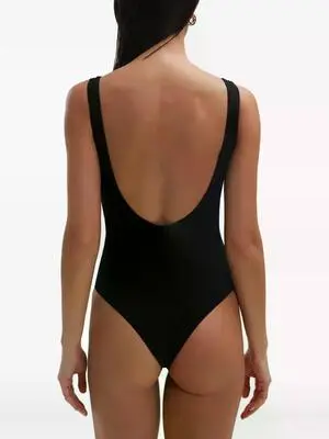 NOIRE SWIMWEAR Lace-up One-piece Swimsuit - Black