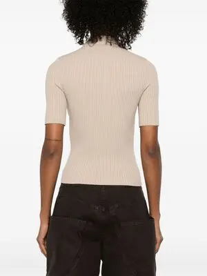 COURREGES Reedition Ribbed T-shirt - Neutrals