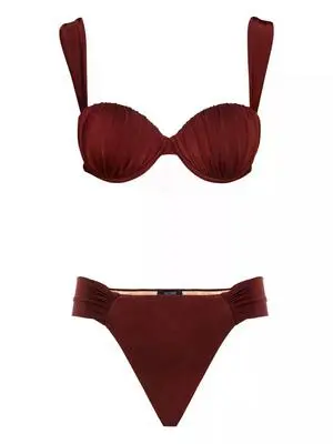 NOIRE SWIMWEAR Mahogany Bikini Set - Red