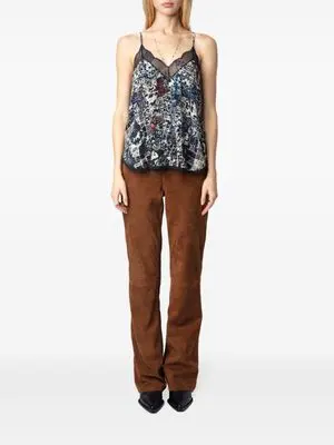 Zadig&Voltaire Christy Butterfly-print Top - Neutrals