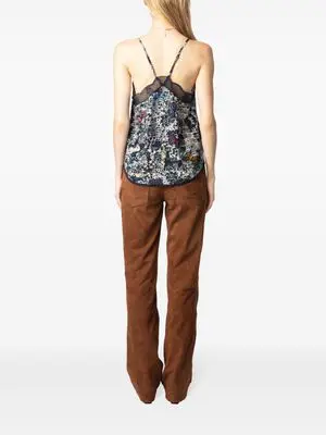 Zadig&Voltaire Christy Butterfly-print Top - Neutrals