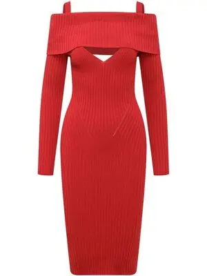 ANDREĀDAMO Ribbed Midi Dress