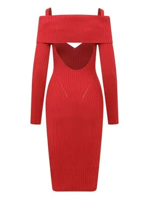 ANDREĀDAMO Ribbed Midi Dress